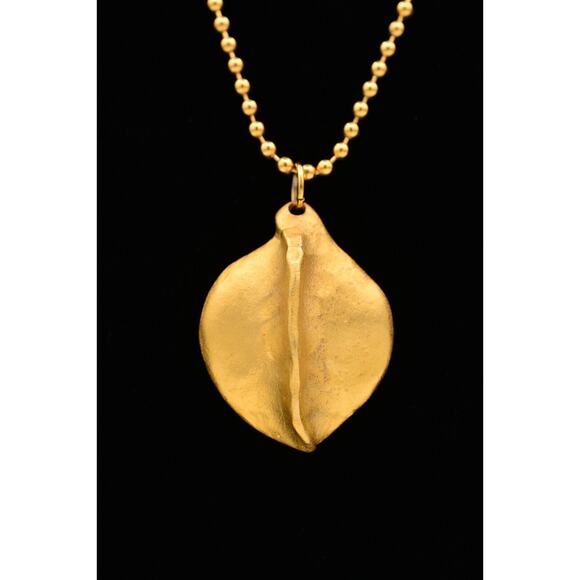 F. Mancini | Jewelry | F Mancini Vintage Leaf Necklace Brushed Gold ...